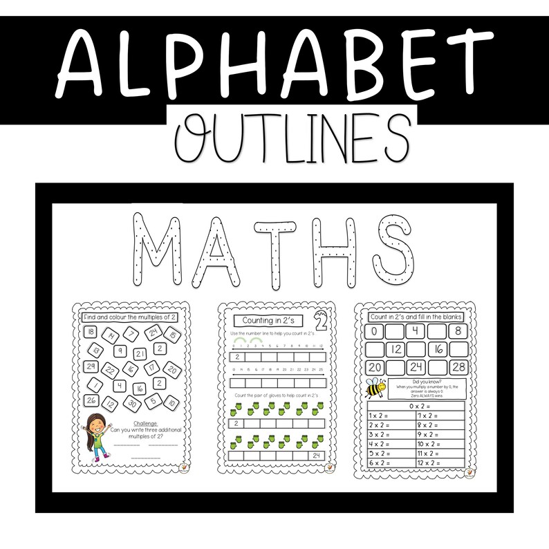 Letter Outlines for Alphabet Craft Templates - Etsy