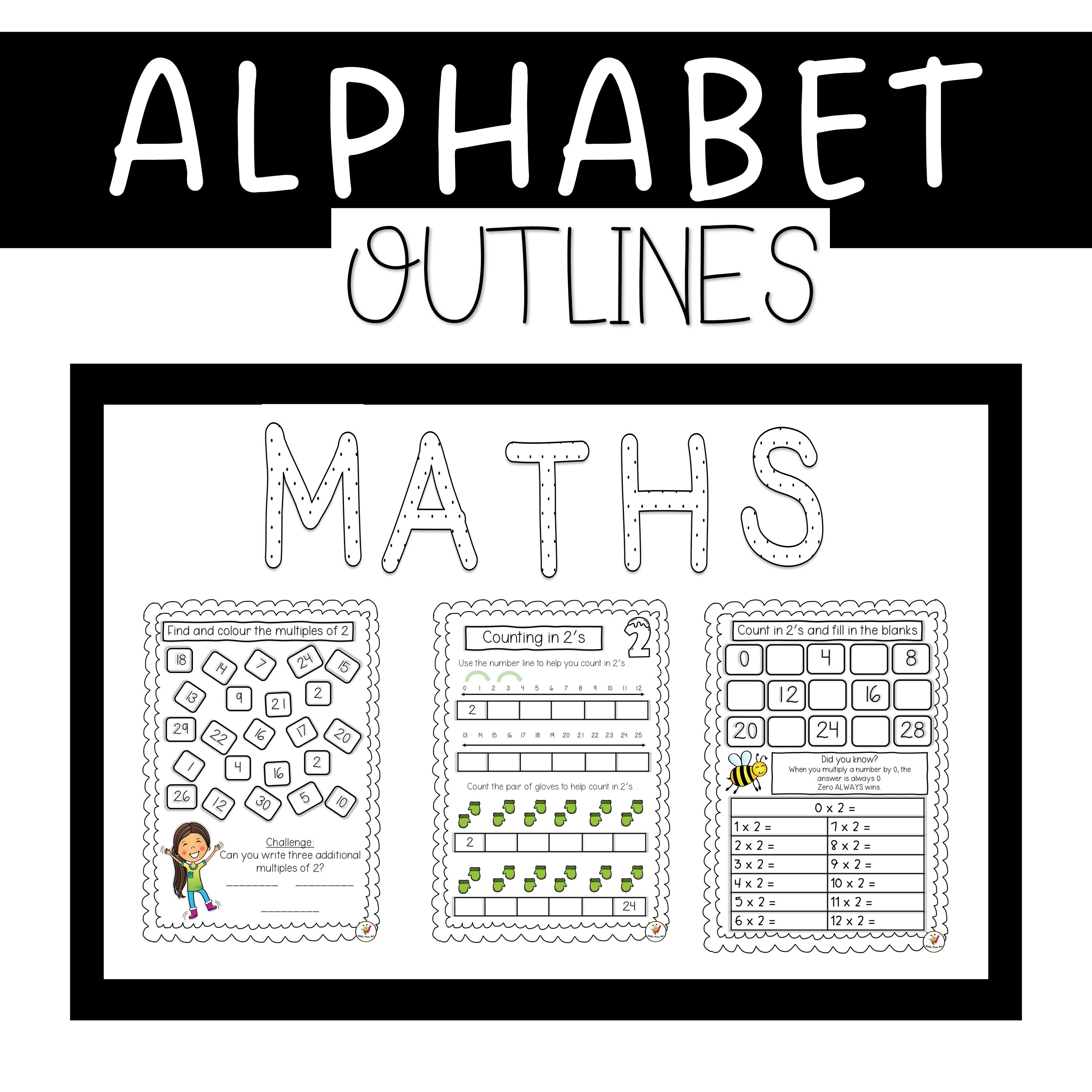 Letter Outlines for Alphabet Craft Templates - Etsy