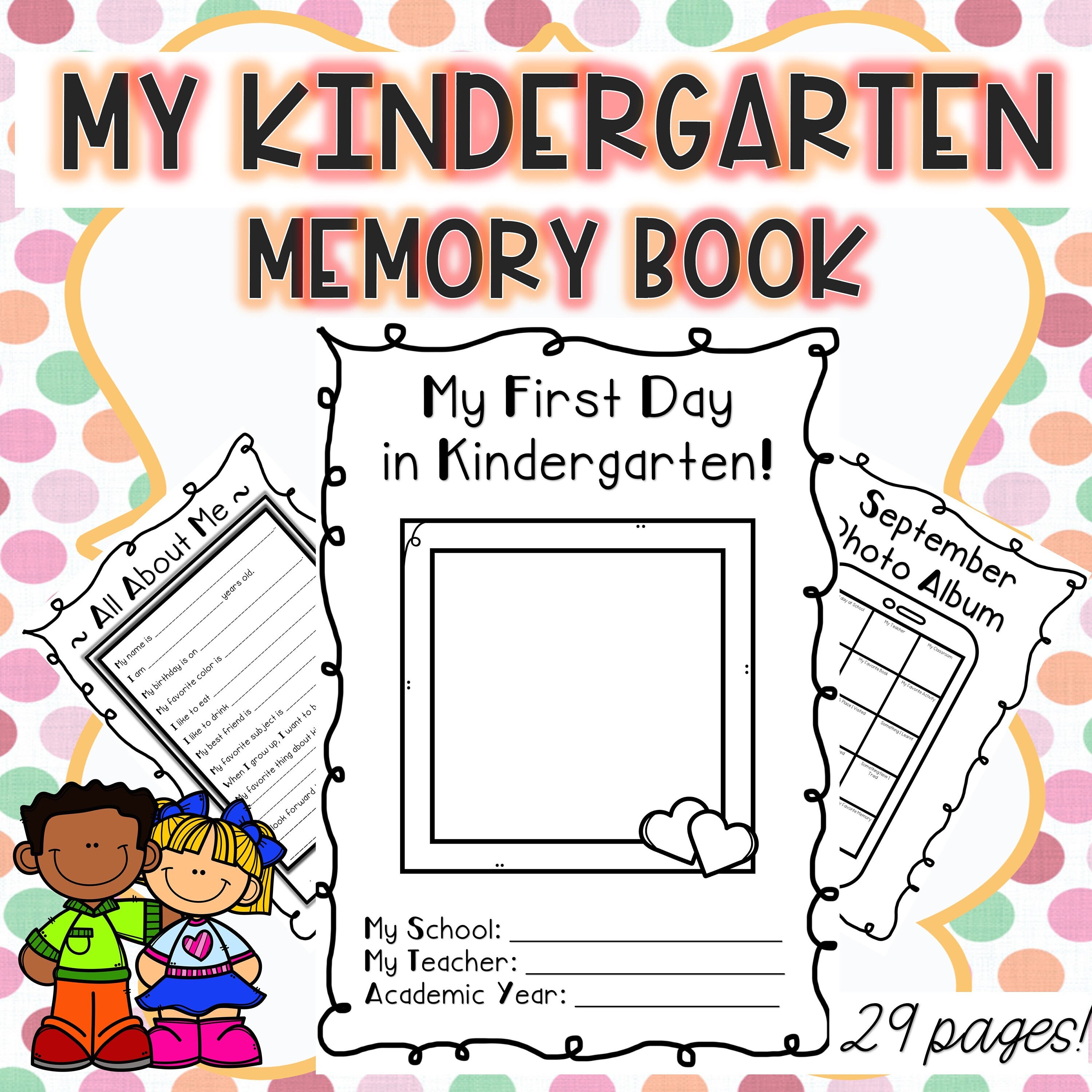 Kindergarten Memory Book - Etsy