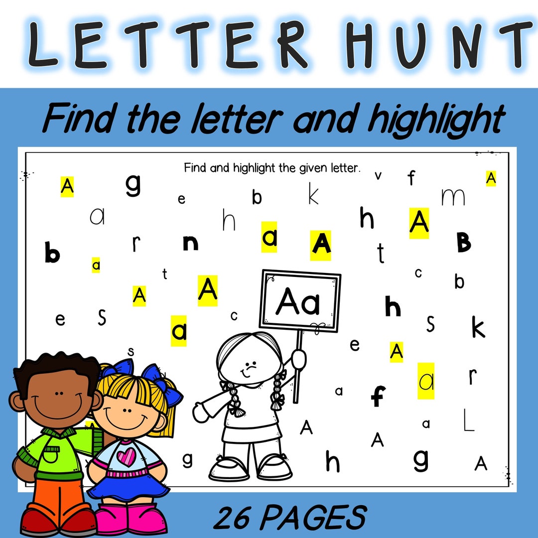 Alphabet Letter Hunt- Upper and Lowercase Letters - Etsy