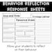 Behavior Reflection Response Sheet /parent Communication/ Behavior Log - Etsy