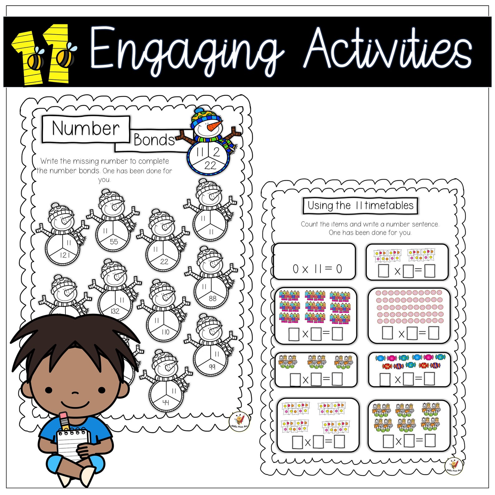 11 Timestable Multiplication Activity Booklet/worksheets/games - Etsy