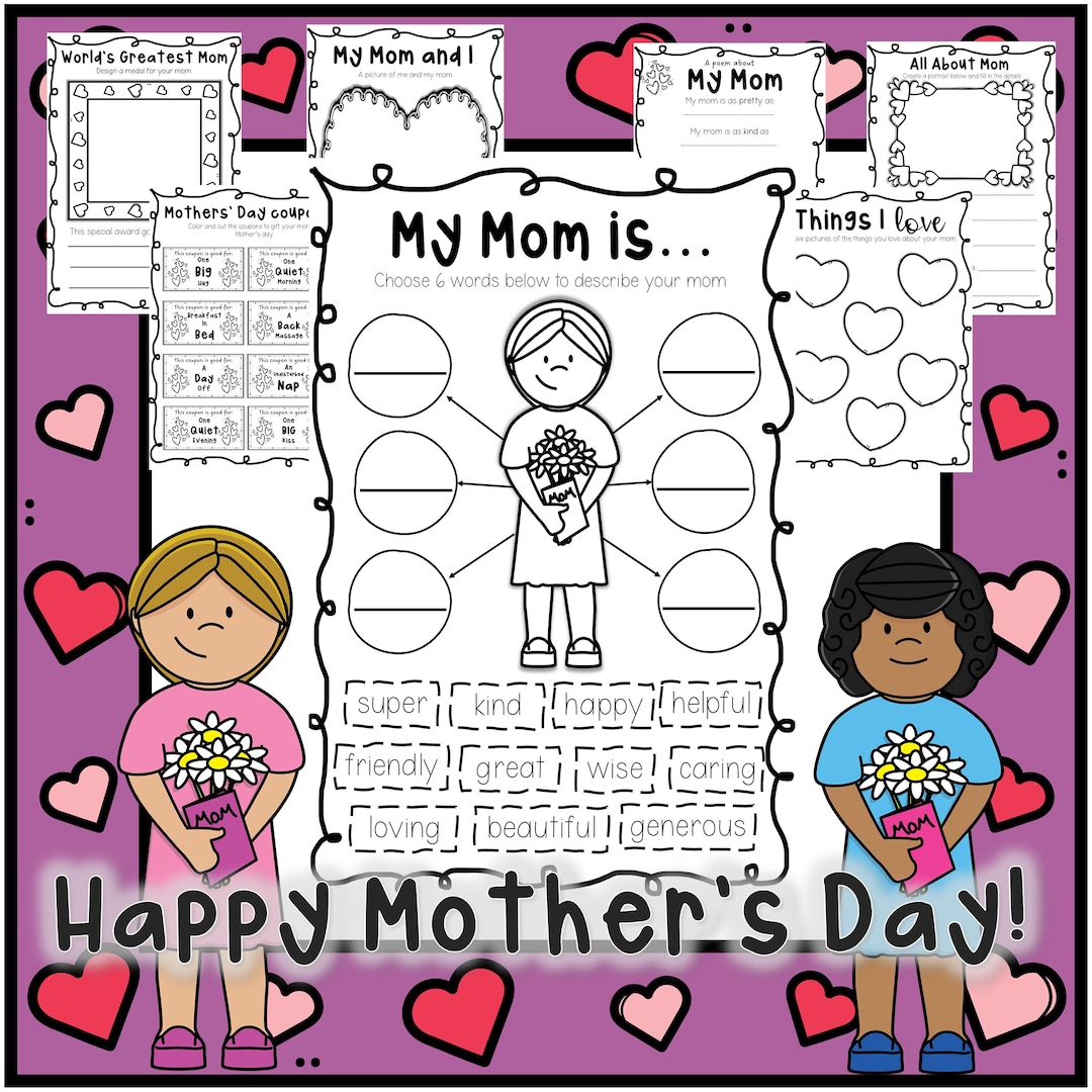 Mothers Day Kindergarten Activities - Etsy