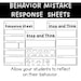 Behavior Reflection Response Sheet /consequence Sheet, Apology Sheet ...