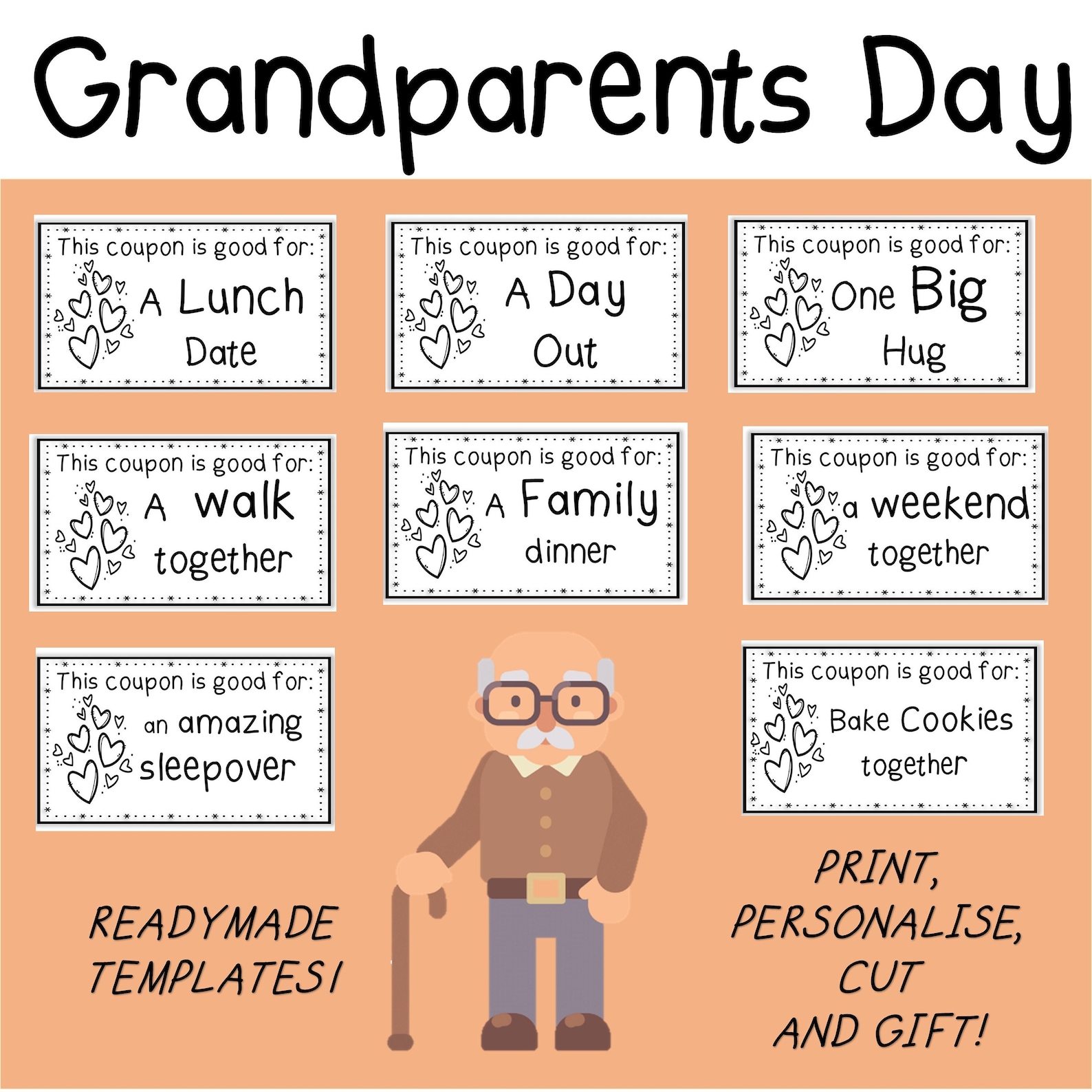 Grandparents Day Activities - Coupons - Etsy