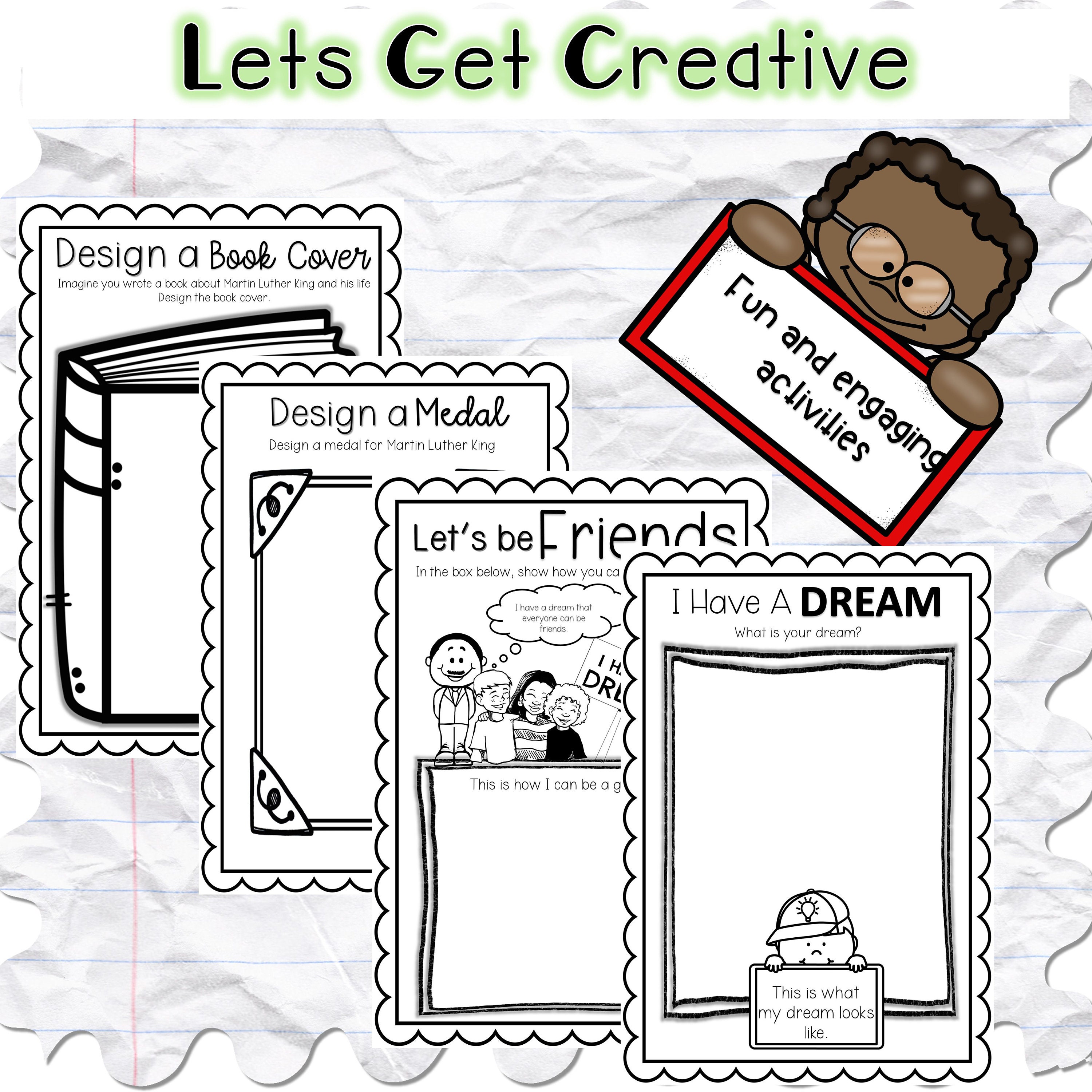 Martin Luther King Jr Kindergarten Activities - Etsy