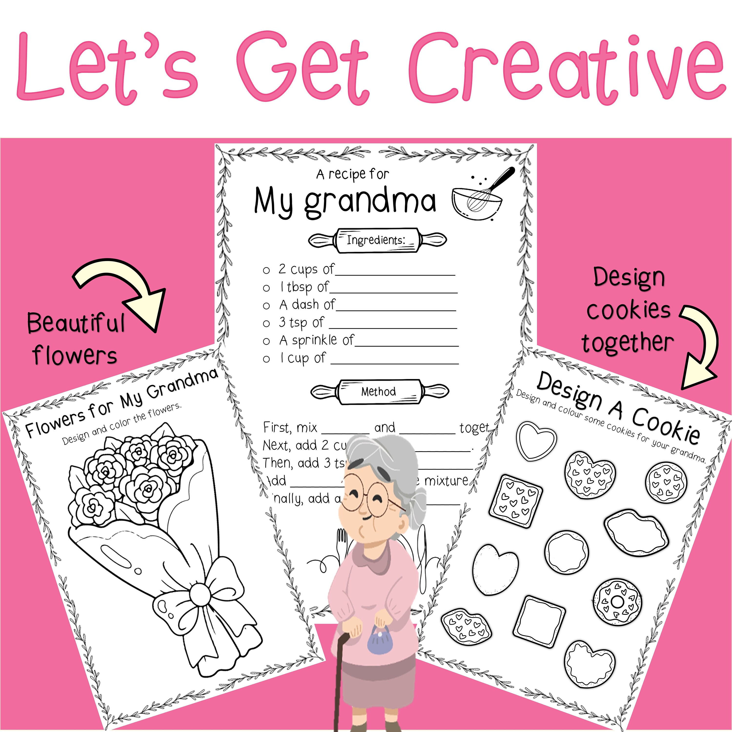 All About My Grandma Grandparents Day Activities - Etsy