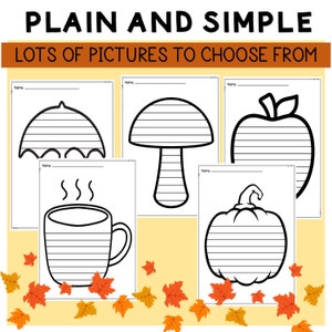 Fall Themed Lined Writing Borders / Templates - Etsy