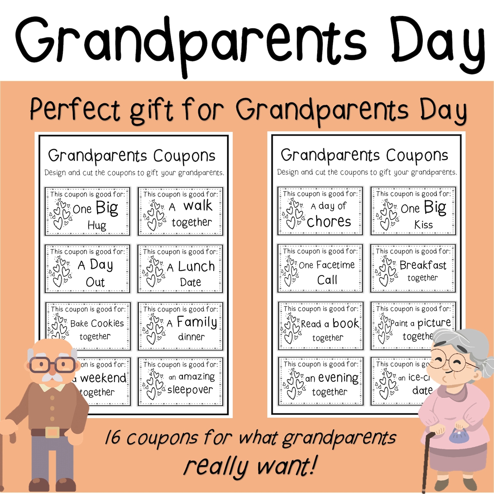 Grandparents Day Activities - Coupons - Etsy