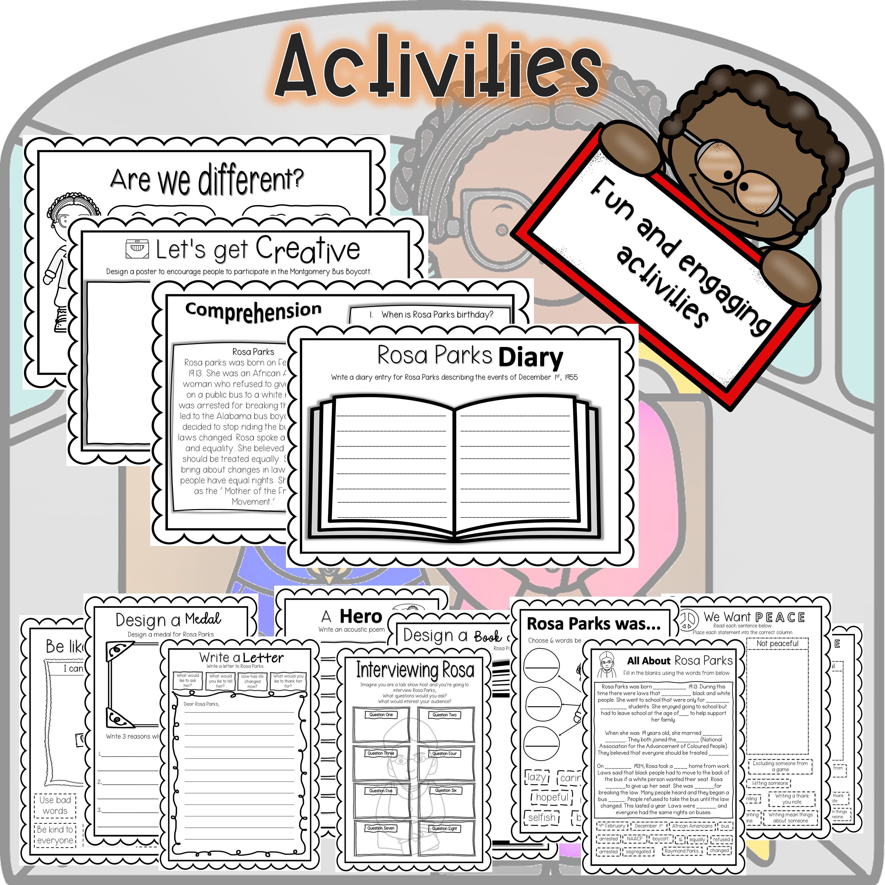 Hojas De Trabajo De Rosa Parks 2do Grado