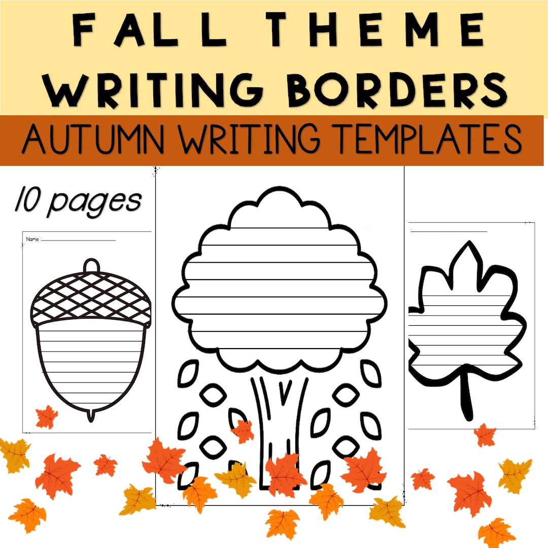 Fall Themed Lined Writing Borders / Templates - Etsy