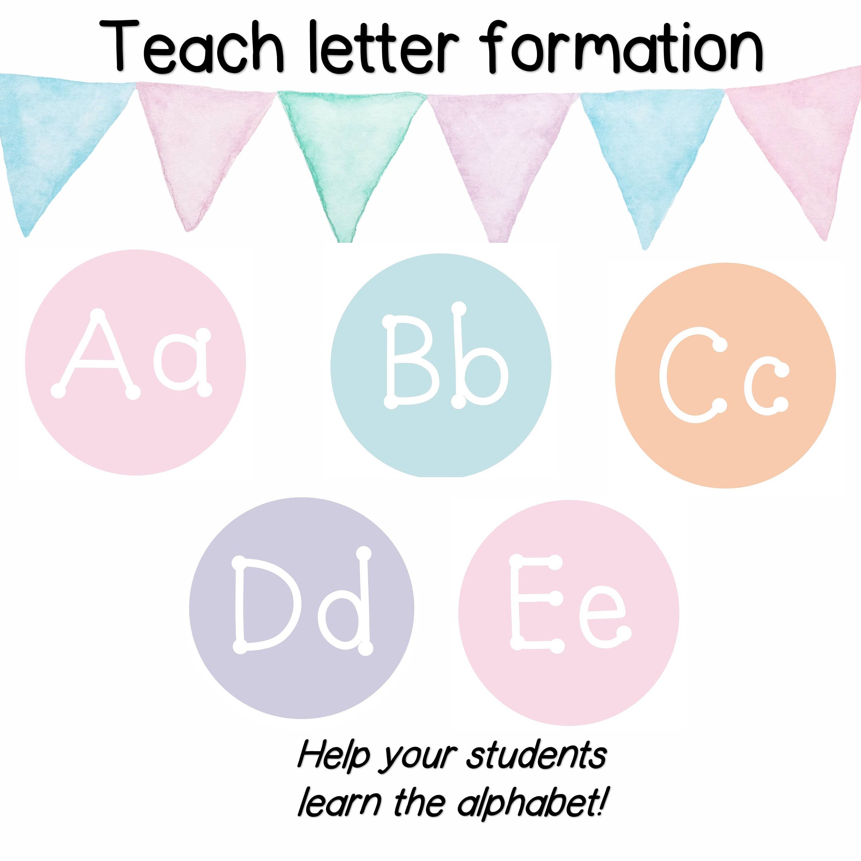 Pastel Alphabet Letters - Etsy