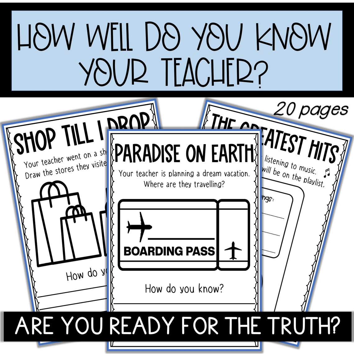 How Well Do You Know Your Teacher? | Making Inferences | End of Year ...