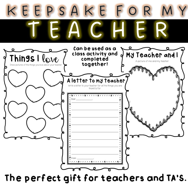 Teacher Memory Book - Etsy