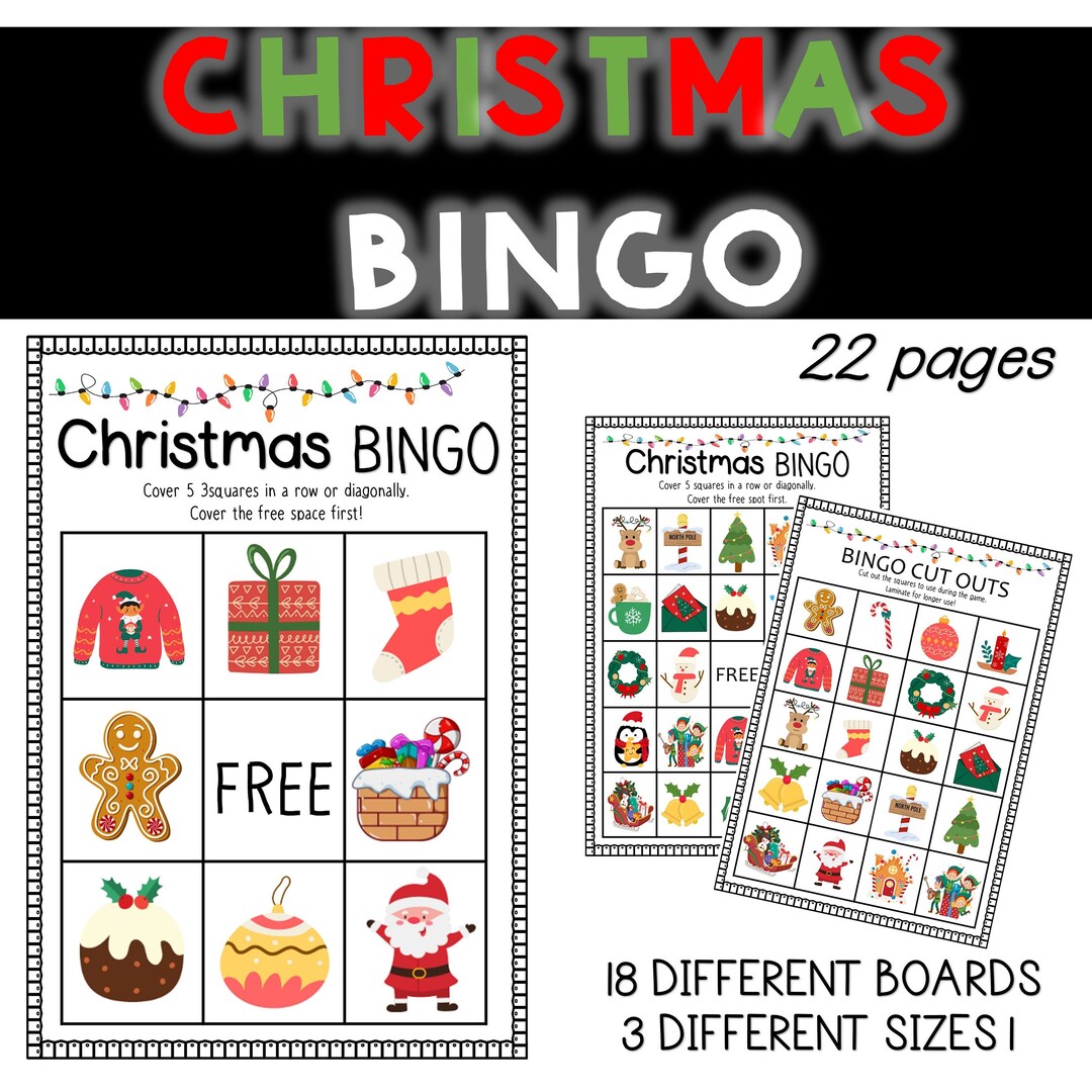 Christmas Bingo Game / Fun Christmas Activities / Class Party Games ...