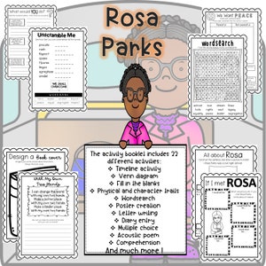 Rosa Parks Activities/worksheets for Kids - Etsy