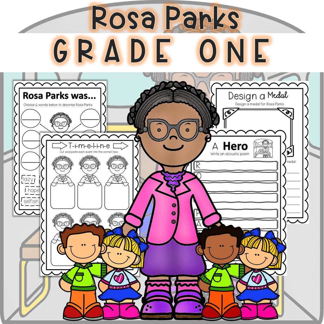Rosa Parks Grade 1 Activities/year 1/ Worksheets for Kids - Etsy
