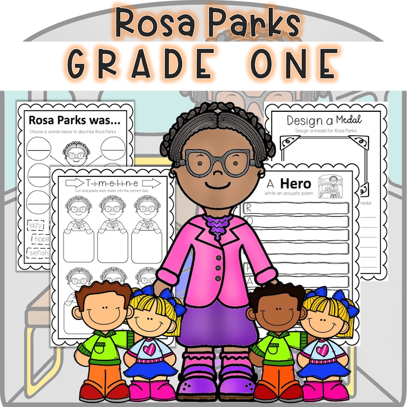 Rosa Parks Grade 1 Activities/year 1/ Worksheets for Kids - Etsy