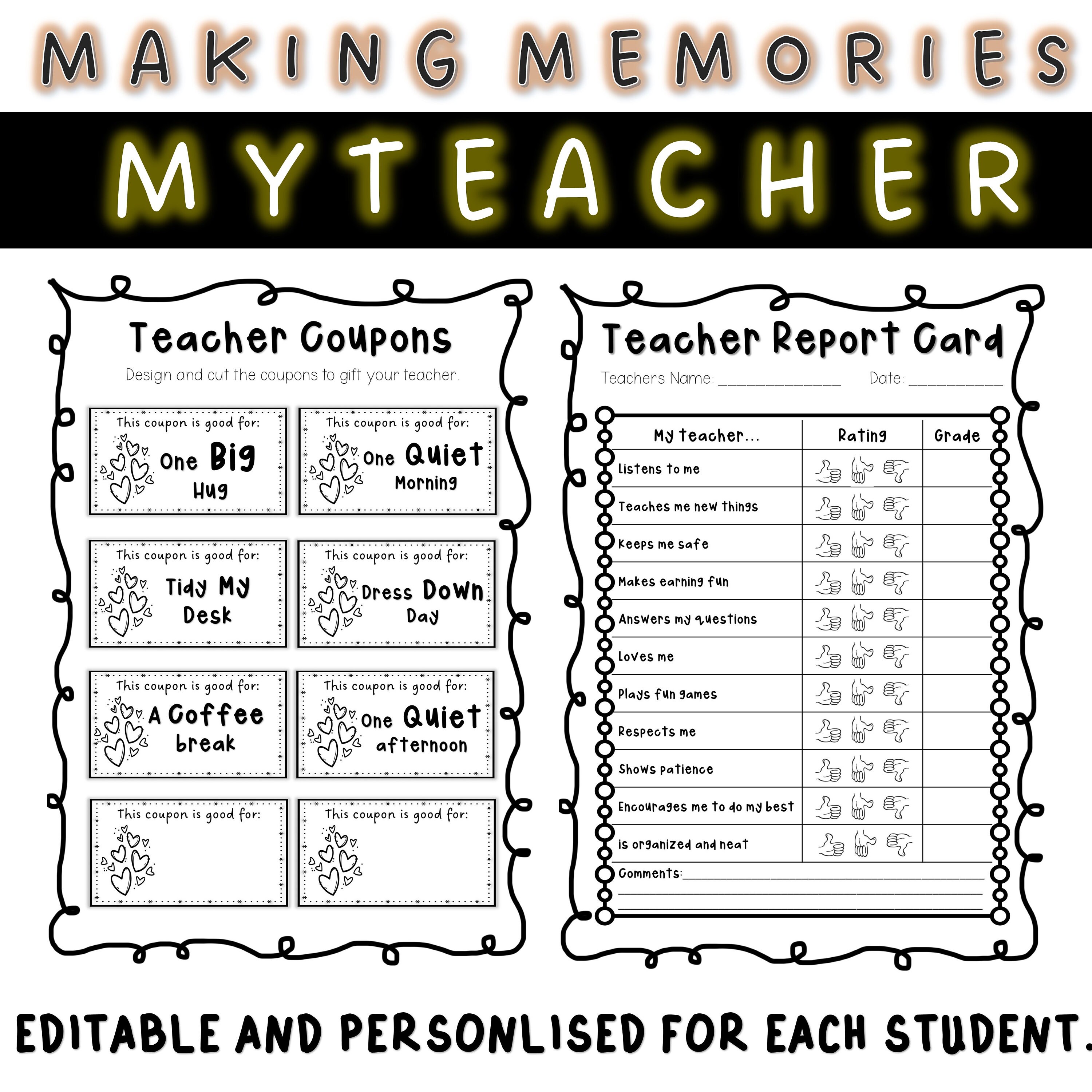 Teacher Memory Book - Etsy