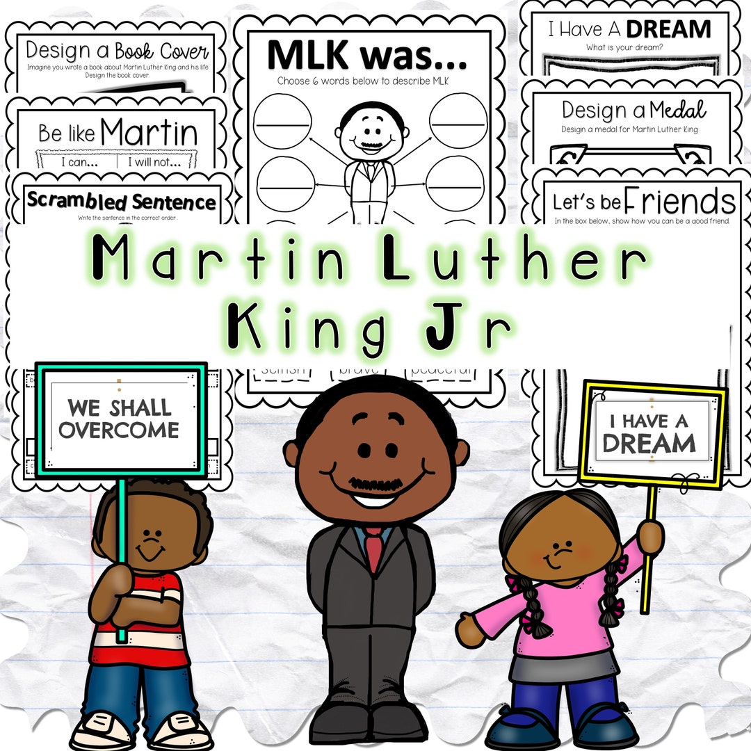 Martin Luther King Jr Kindergarten Activities - Etsy