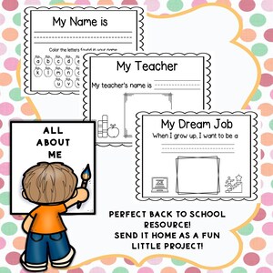 All About Me- Back to School Activities - Etsy