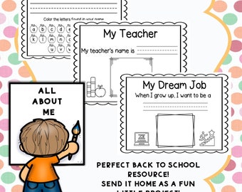 All About Me Worksheet for Kids Fun Back-to-school Activity Sheet - Etsy