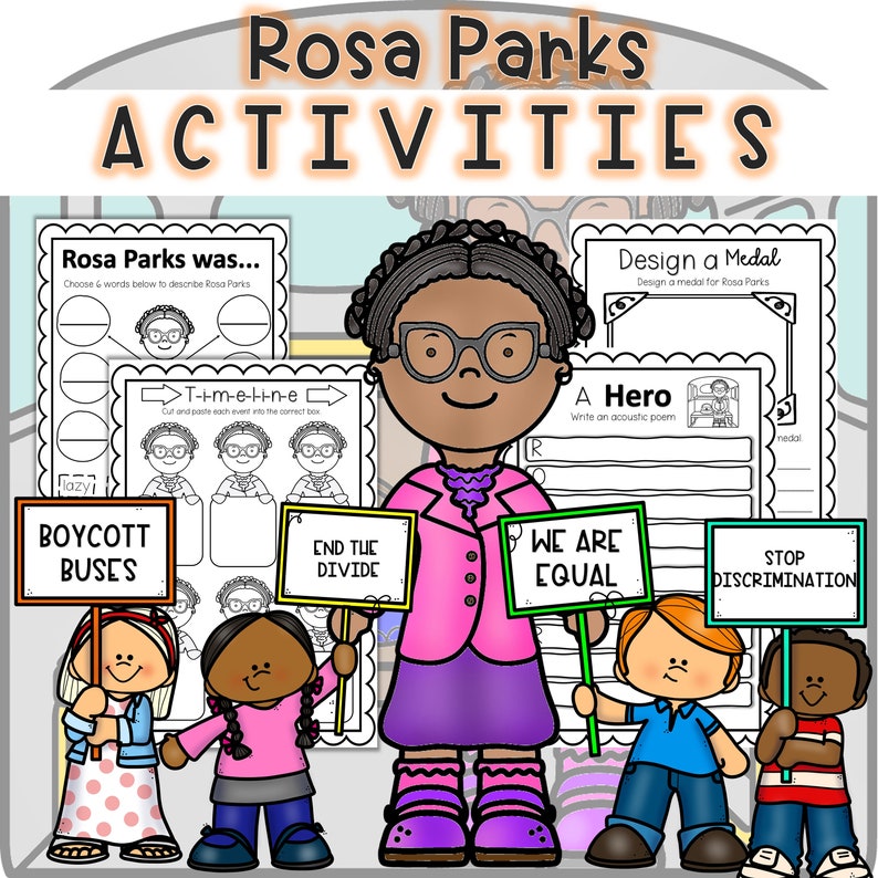Rosa Parks Activities/worksheets for Kids - Etsy