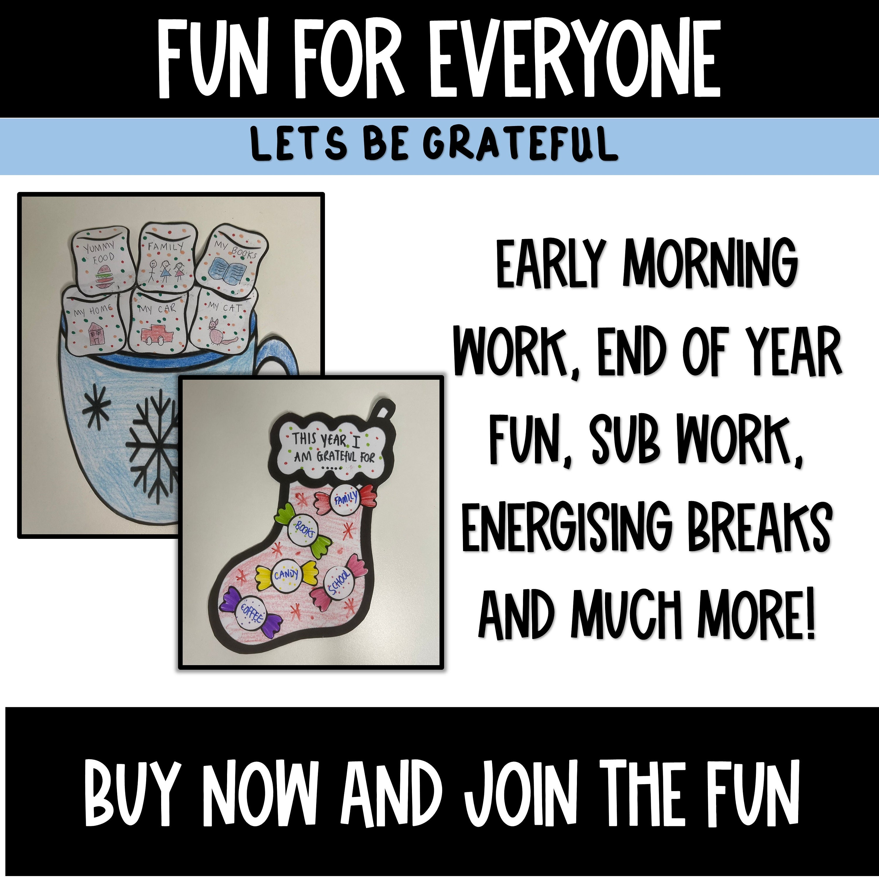 Winter Craft and Activities | End of Year Activity | Gratitude Mug - Etsy