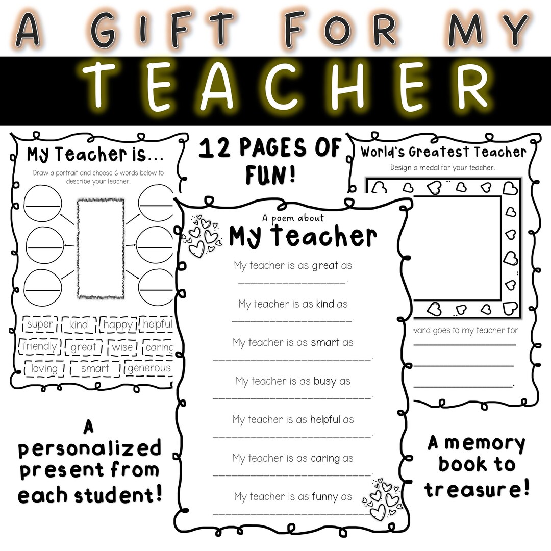 Teacher Memory Book - Etsy