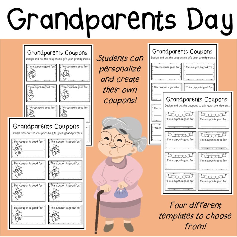 Grandparents Day Activities - Coupons - Etsy