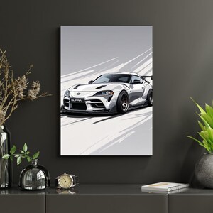Toyota Supra Sketch Poster: JDM Car Art, Garage Decor (digital Download ...