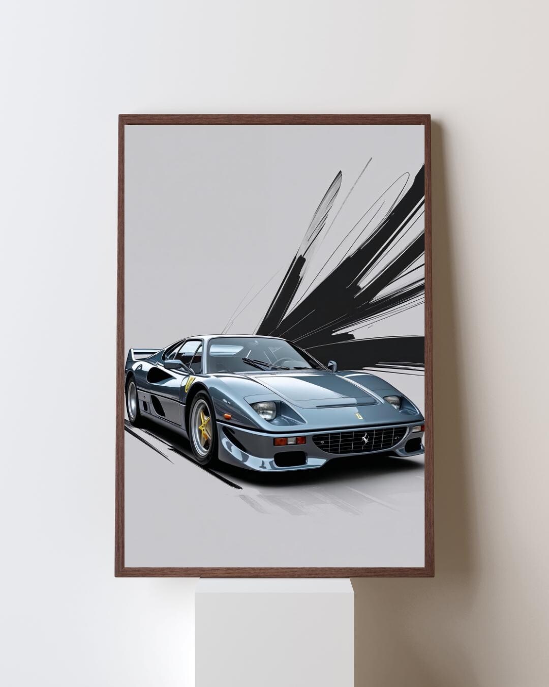 Ferrari F40 Printable Poster | Supercar Digital Download | Classic Car ...