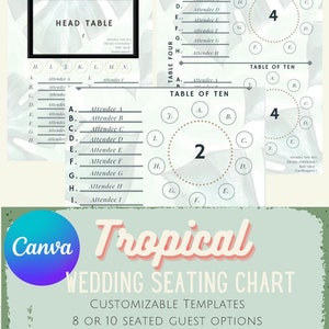 Wedding Seating Chart Template - Wedding Seating Plan - Printable and ...