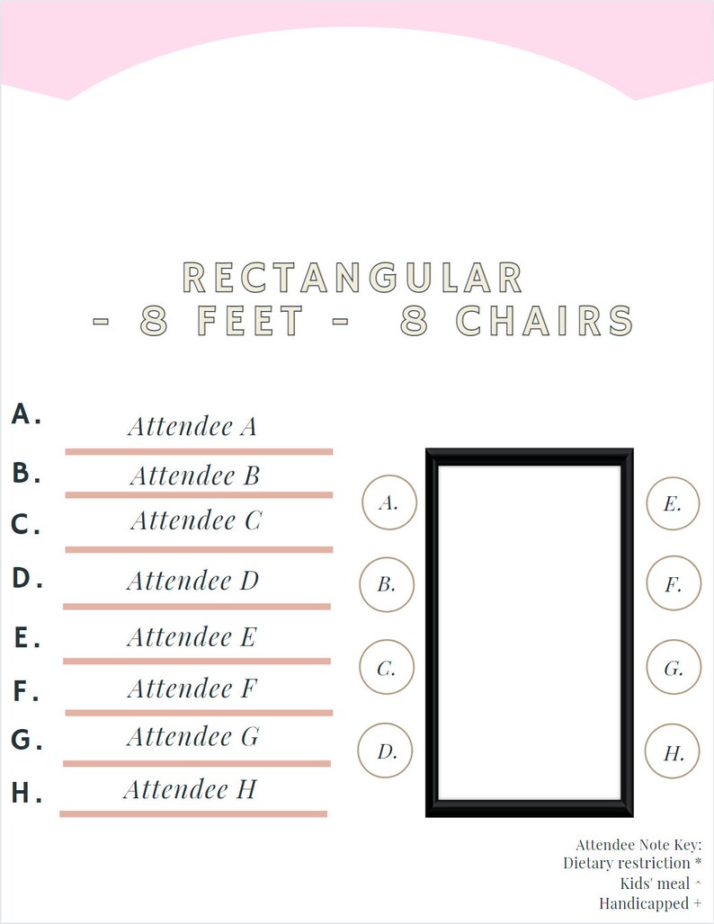 Wedding Seating Chart Template - Custom Floral Wedding Seating Plan ...