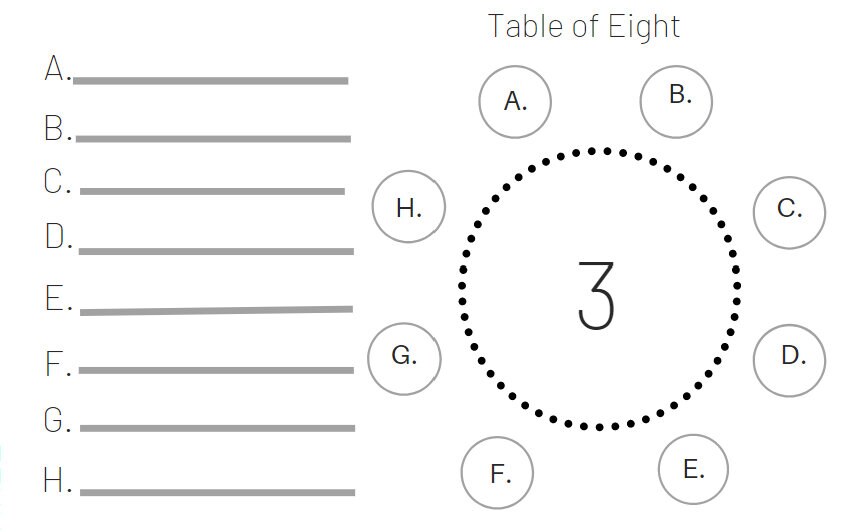 Wedding Seating Chart Planner, Minimalistic Wedding Seating Plan for ...
