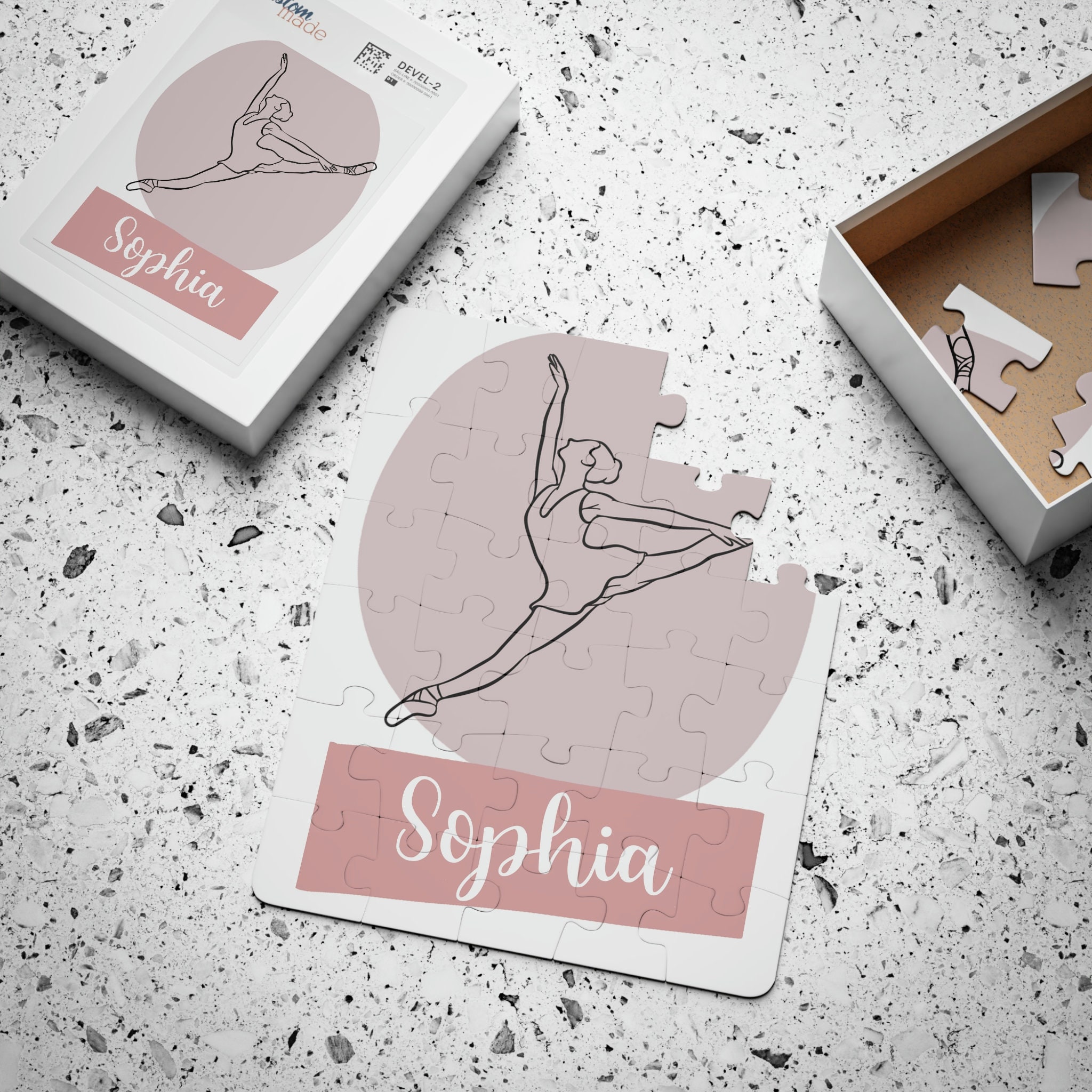 Pink Ballerina Kids Puzzle Dance Nursery Puzzle Ballet Lover Gift Girls ...