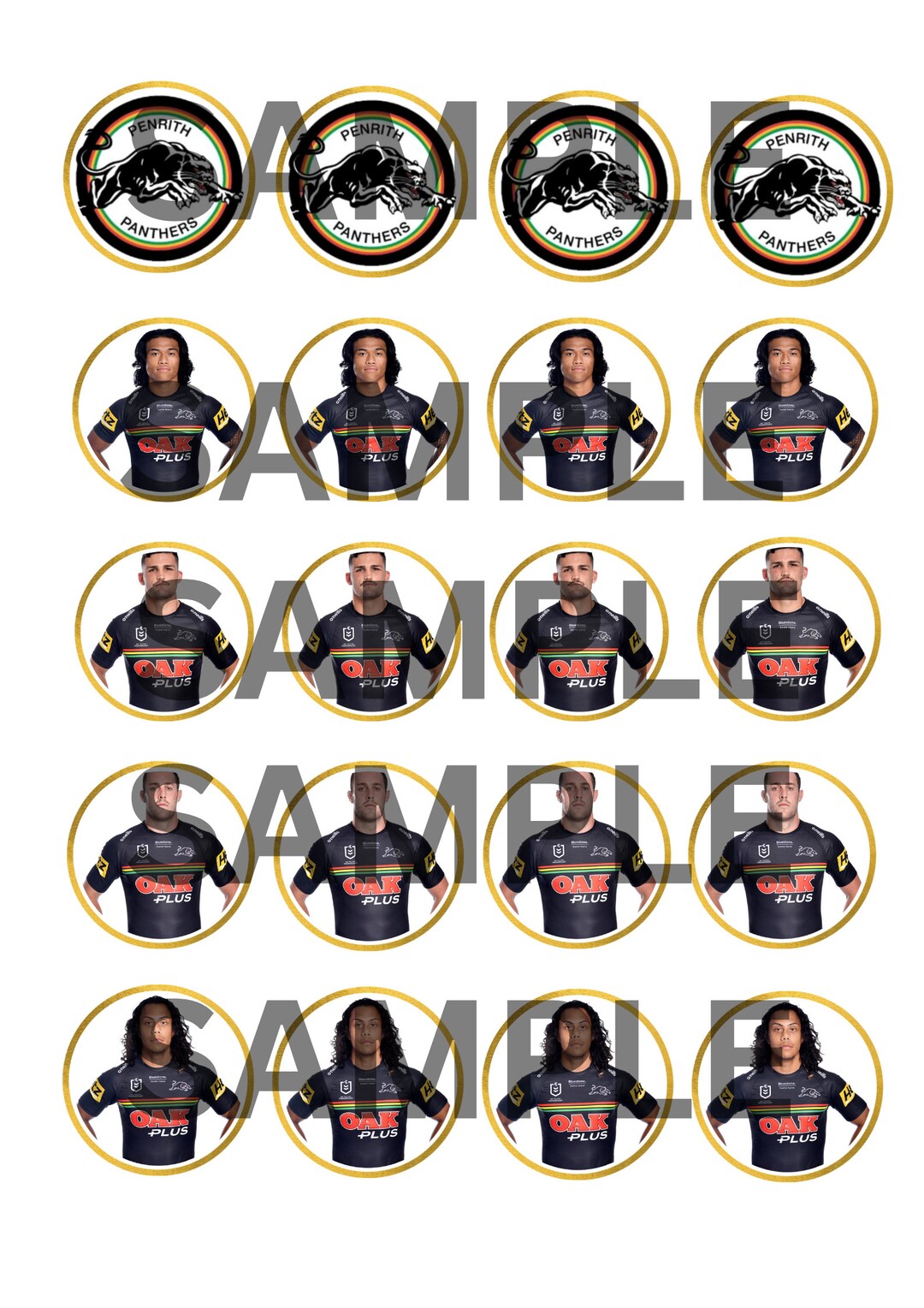 Penrith Panthers Cupcake Toppers - Etsy