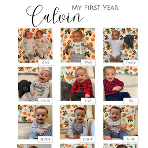 Simple and Modern My First Year Poster Template - Etsy