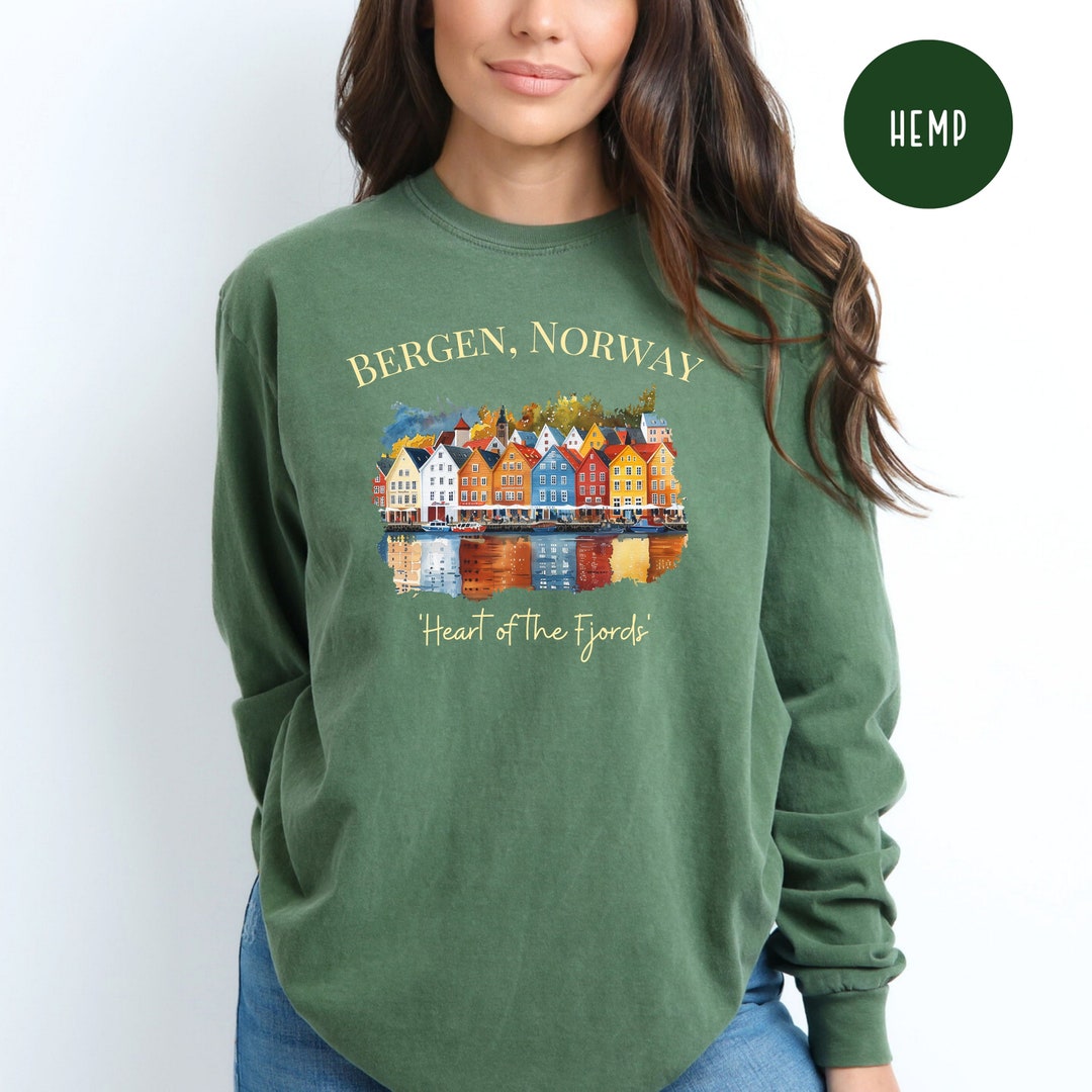 Bergen Norway Comfort Colors® Long Sleeve Tee, Norway Vacation Gift ...