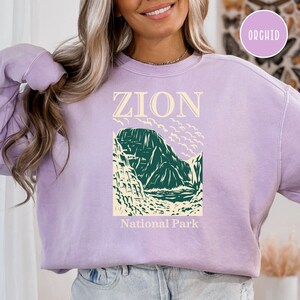Zion National Park Utah Comfort Colors® Sweater Gift, Zion National ...