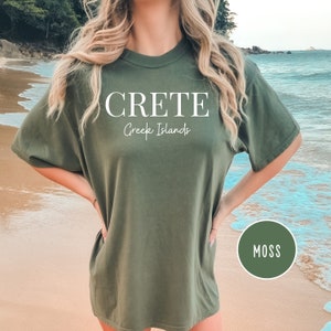 Crete Greek Islands Comfort Colors® Minimalist Style T-shirt, Greece ...