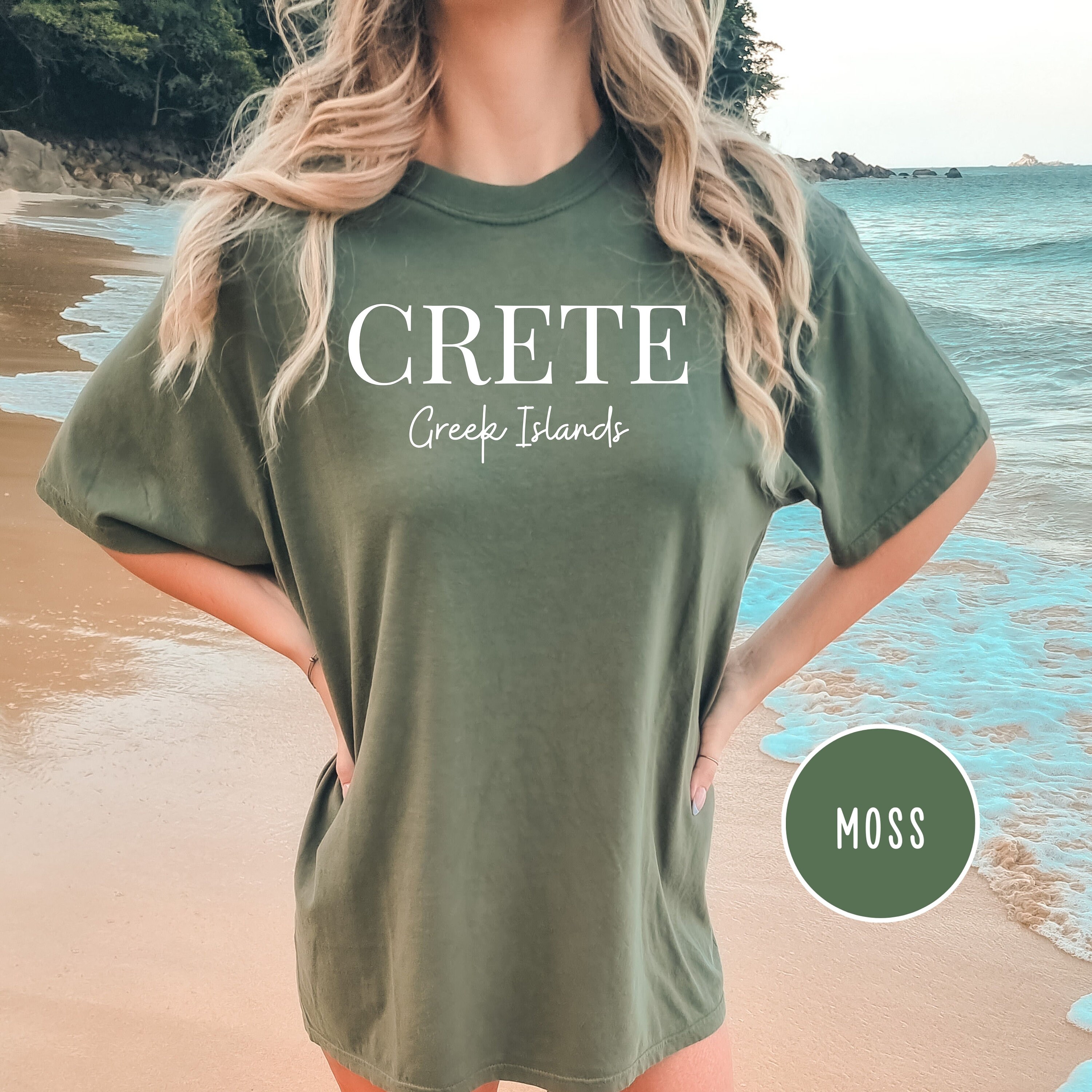 Crete Greek Islands Comfort Colors® Minimalist Style T-shirt - Etsy