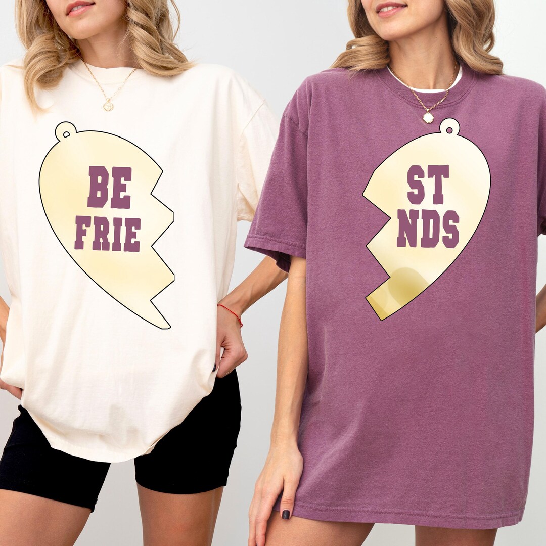 Best Friends Shirts, Retro Besties Locket Tee Shirt, BFF Group Shirts ...