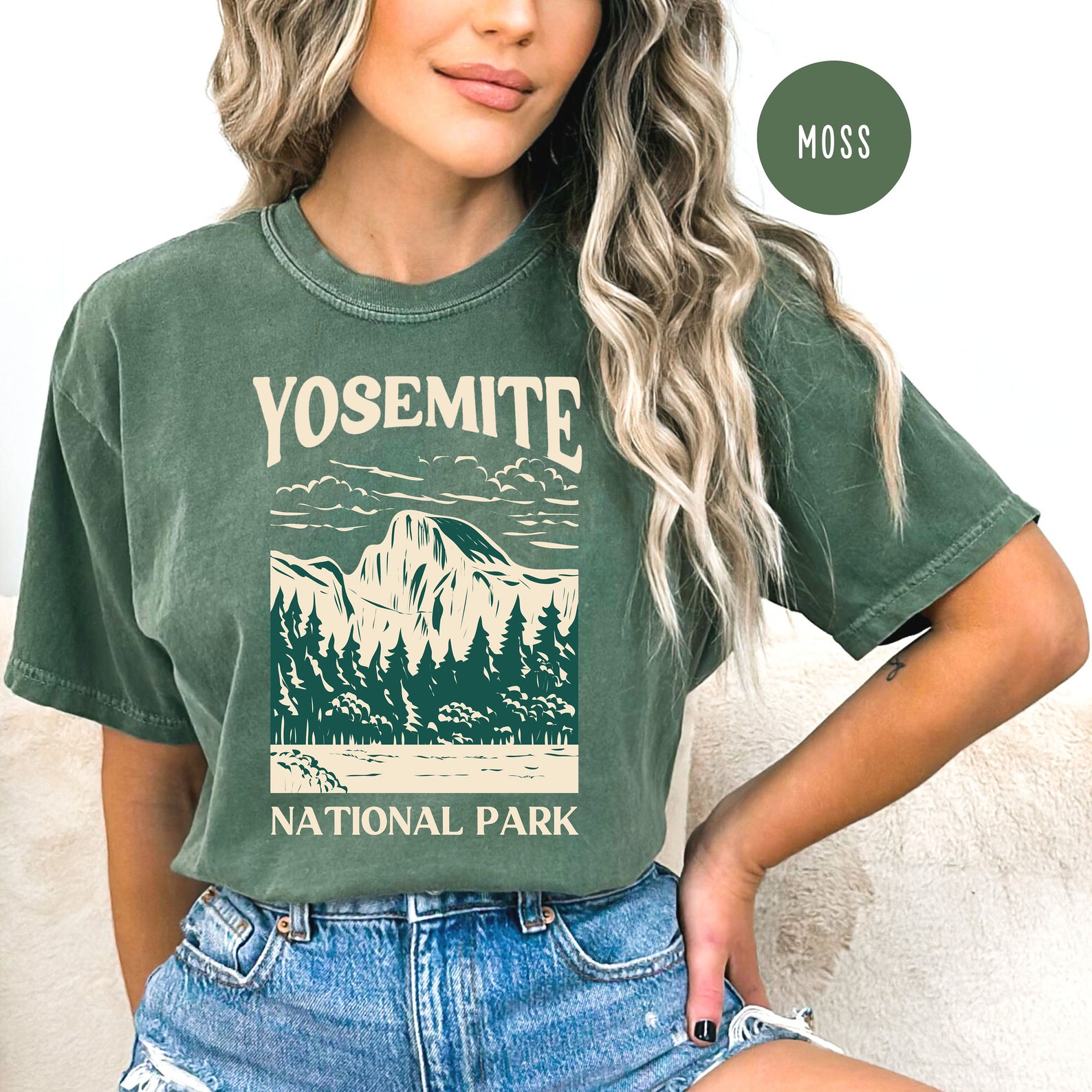 Yosemite National Park Comfort Colors® Gift T-shirt, Yosemite Half Dome ...