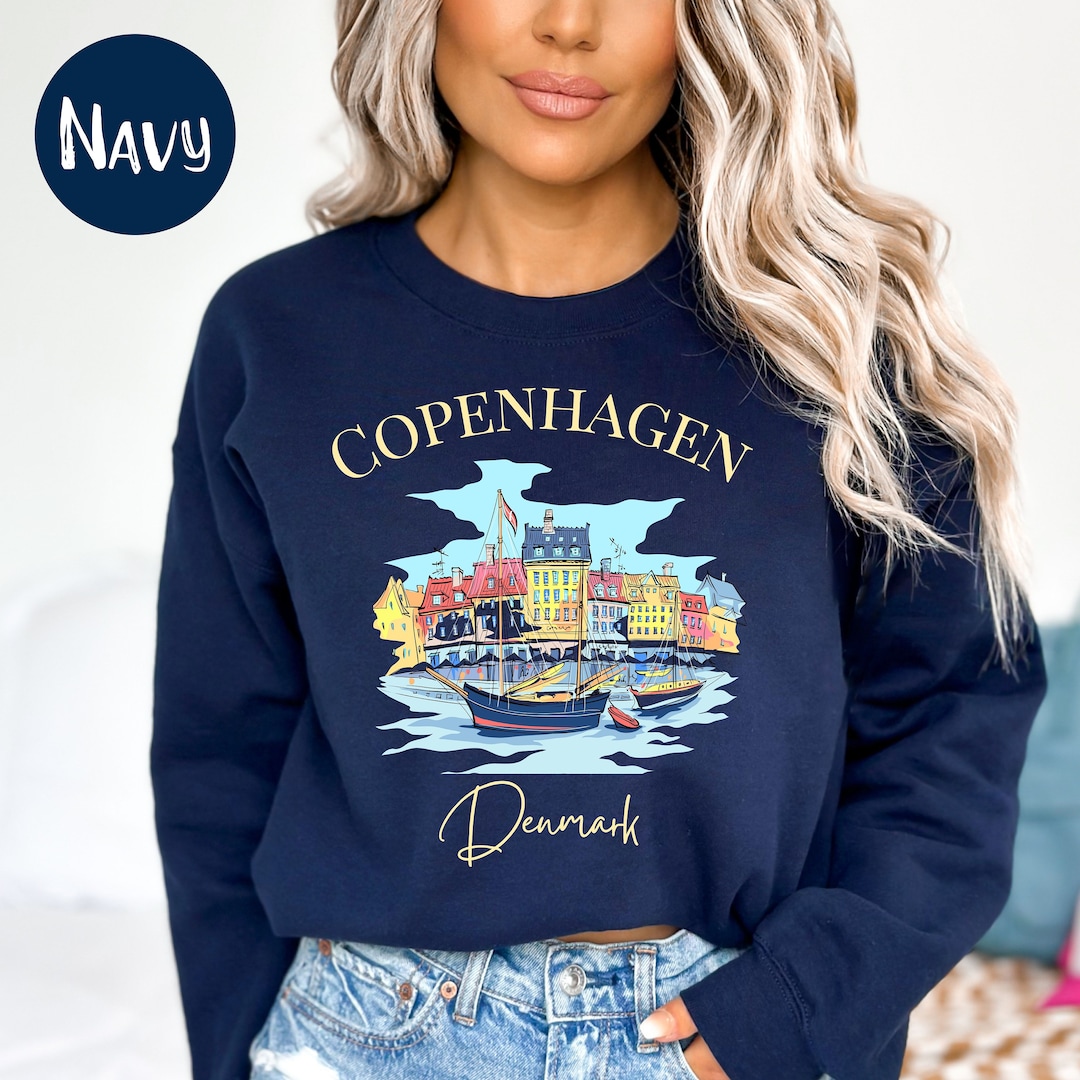 Copenhagen Denmark Vacation Gift Sweatshirt, Copenhagen Denmark Travel ...