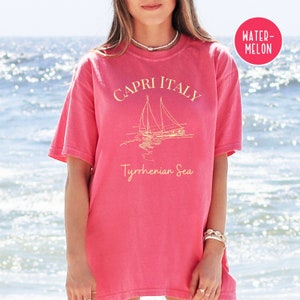 Capri Italy Comfort Colors® Gift Tee for Italy Lover, Capri Vacation ...