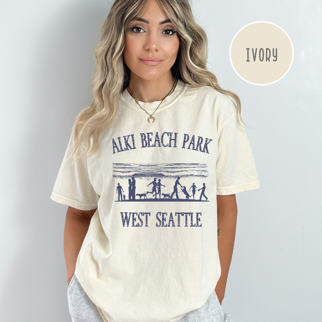 Alki Beach Park Seattle Grunge Style Comfort Colors® T-shirt, Alki ...
