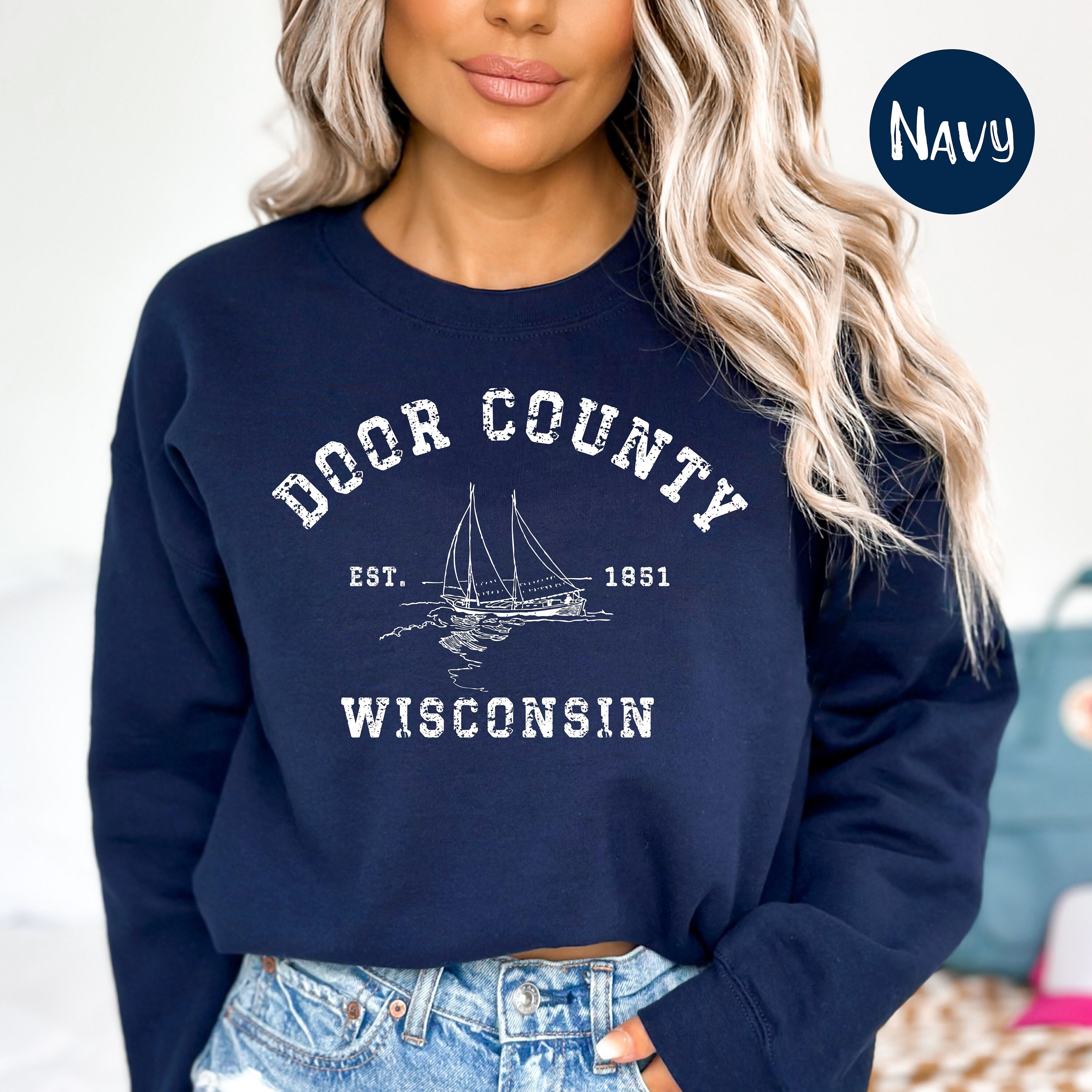 Door County Wisconsin Vacation Gift Sweater, Door County Sweatshirt ...