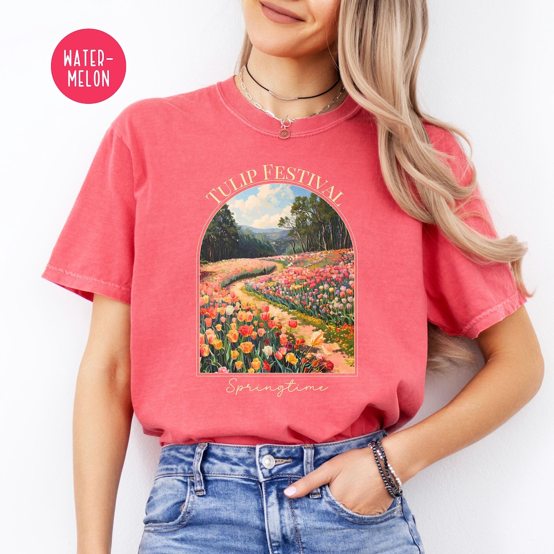 Tulip Festival Comfort Colors® Tee Shirt Gift for Tulip Lover, Gift for ...