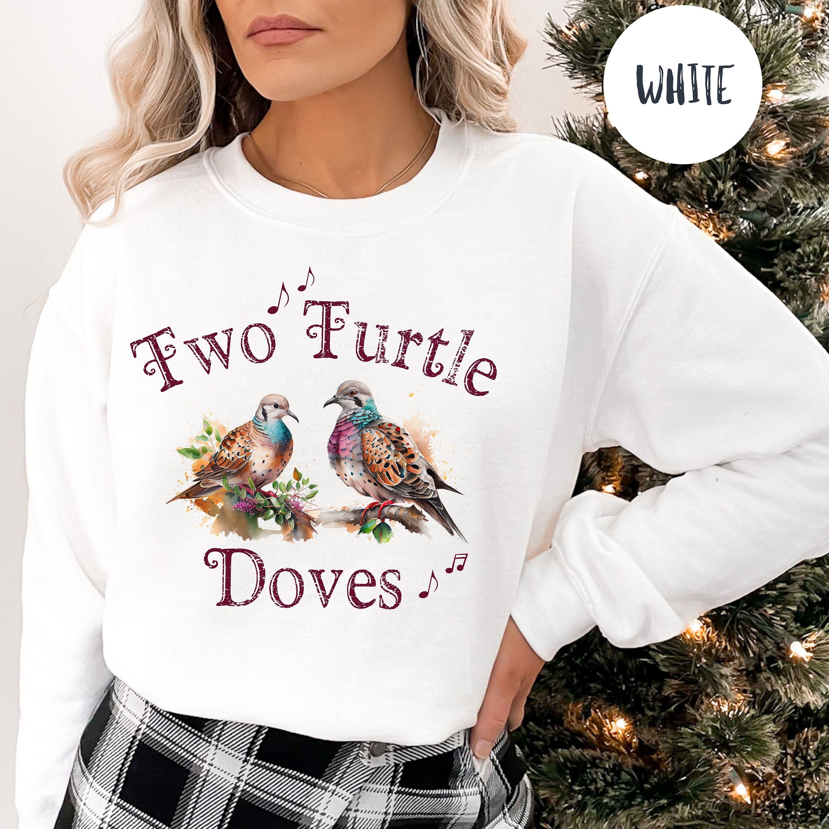 Two Turtle Doves Christmas Season Gift Sweater Two Doves of - Etsy